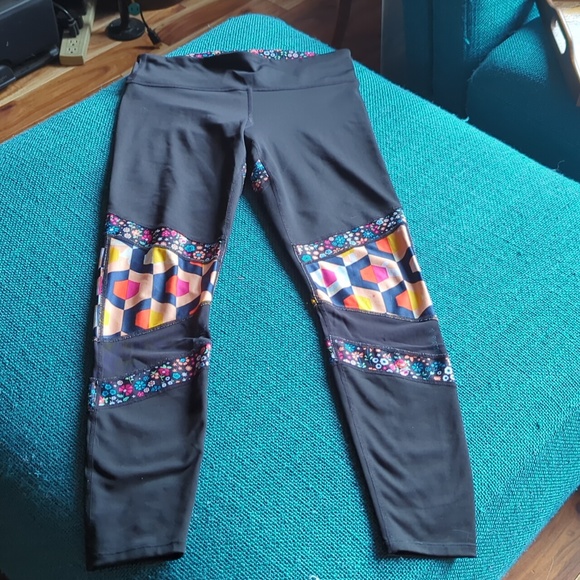 JoyLab | Pants & Jumpsuits | Joy Lab Black Leggings With Colorful ...